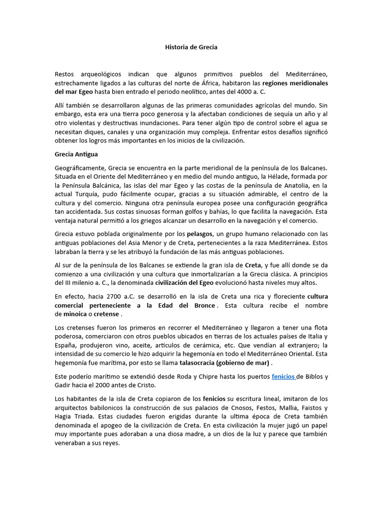 Historia de Grecia | PDF | Esparta | Antigua Grecia