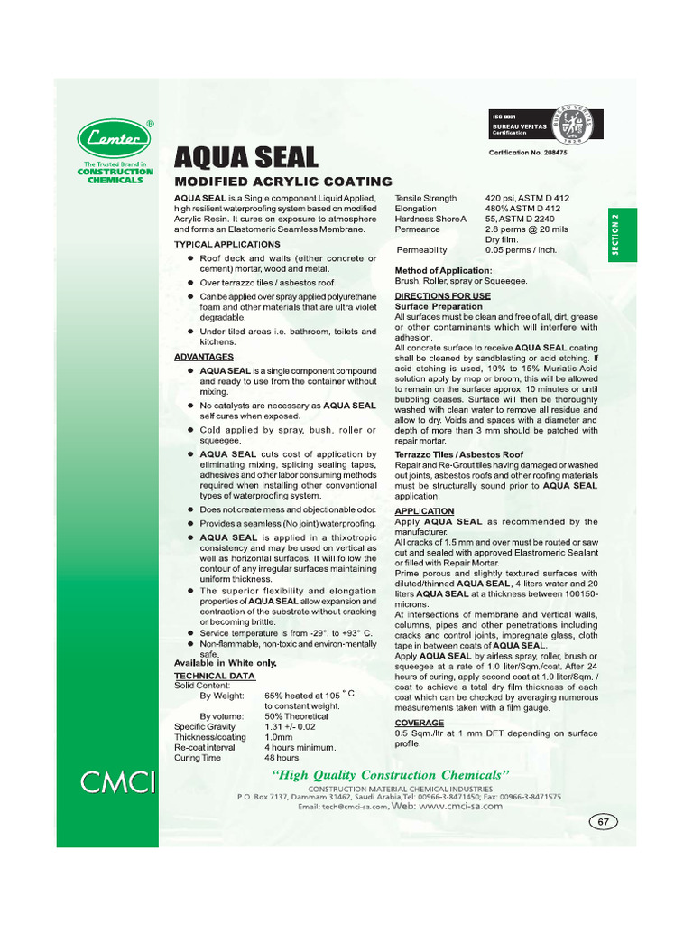 Aquaseal | PDF