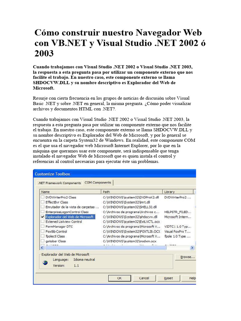 Navegador Web Con VB | PDF