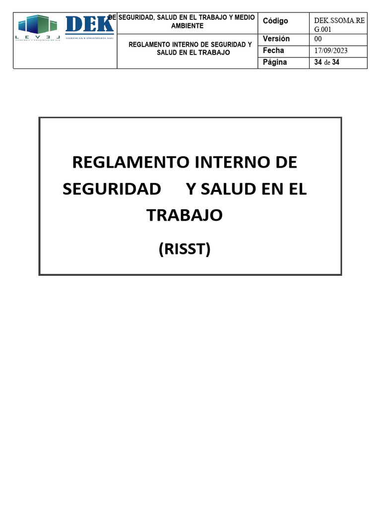 Reglamento Interno de SST | PDF | Valores | Business