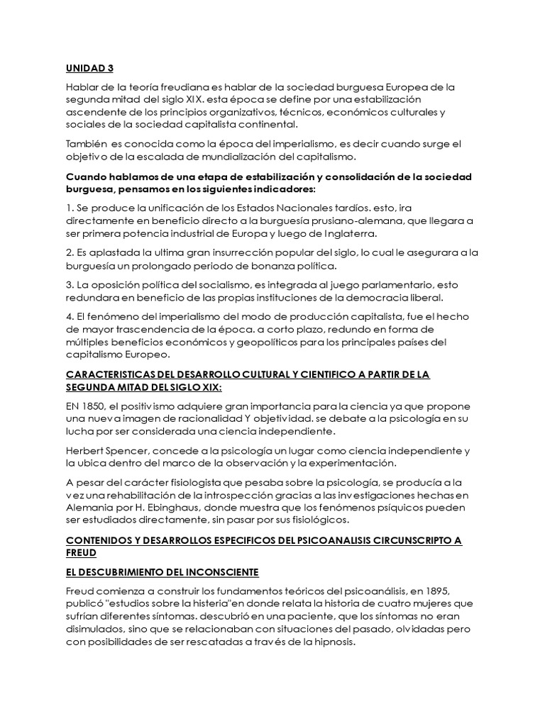 Bloque 3 Psico | PDF | Mente inconsciente | Psicoanálisis