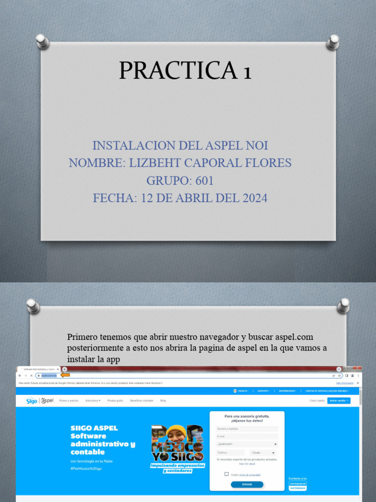 Practica 1 Instalacion Del Noi 1 | PDF | Archivo de computadora | Programa de computadora