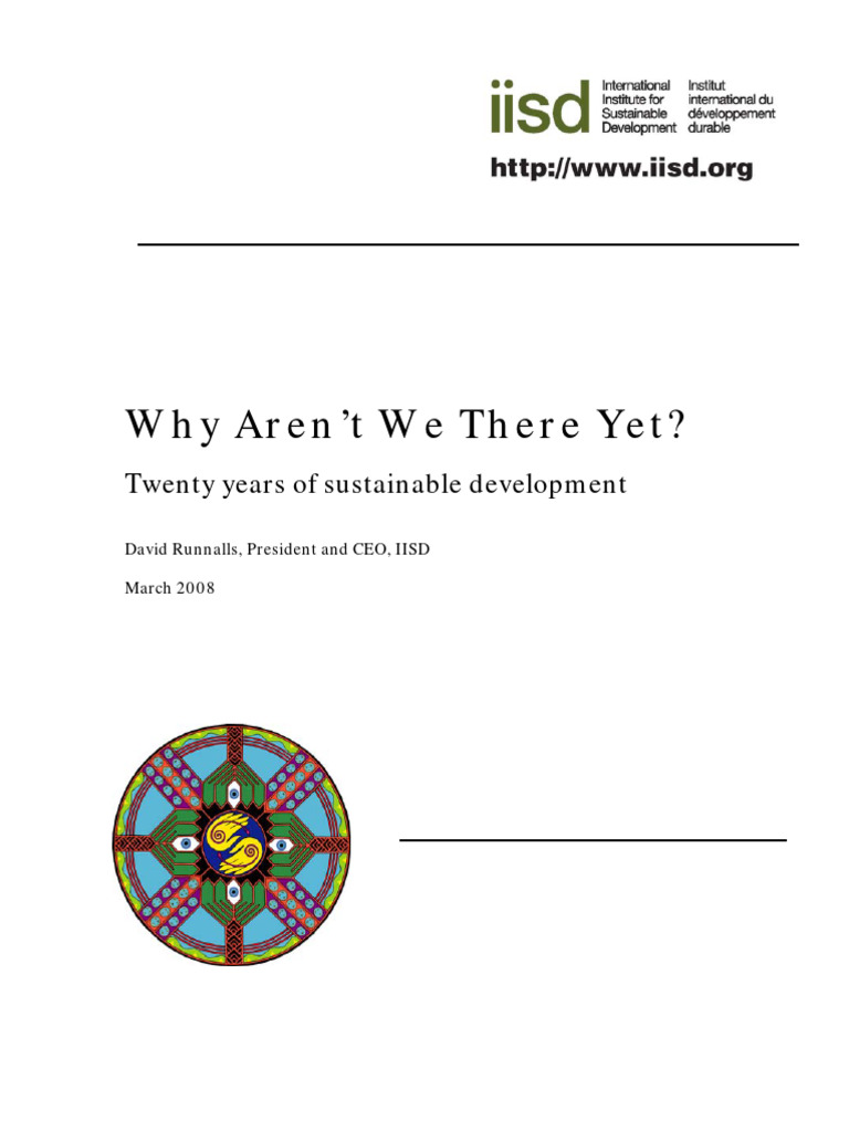 Runnalls Why Arent We | PDF | Sustainability | Sustainable Development