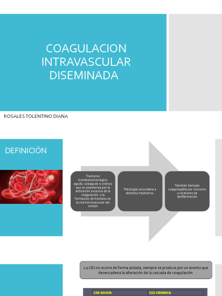 Coagulación Intravascular Diseminada: Causas y Diagnóstico | PDF ...