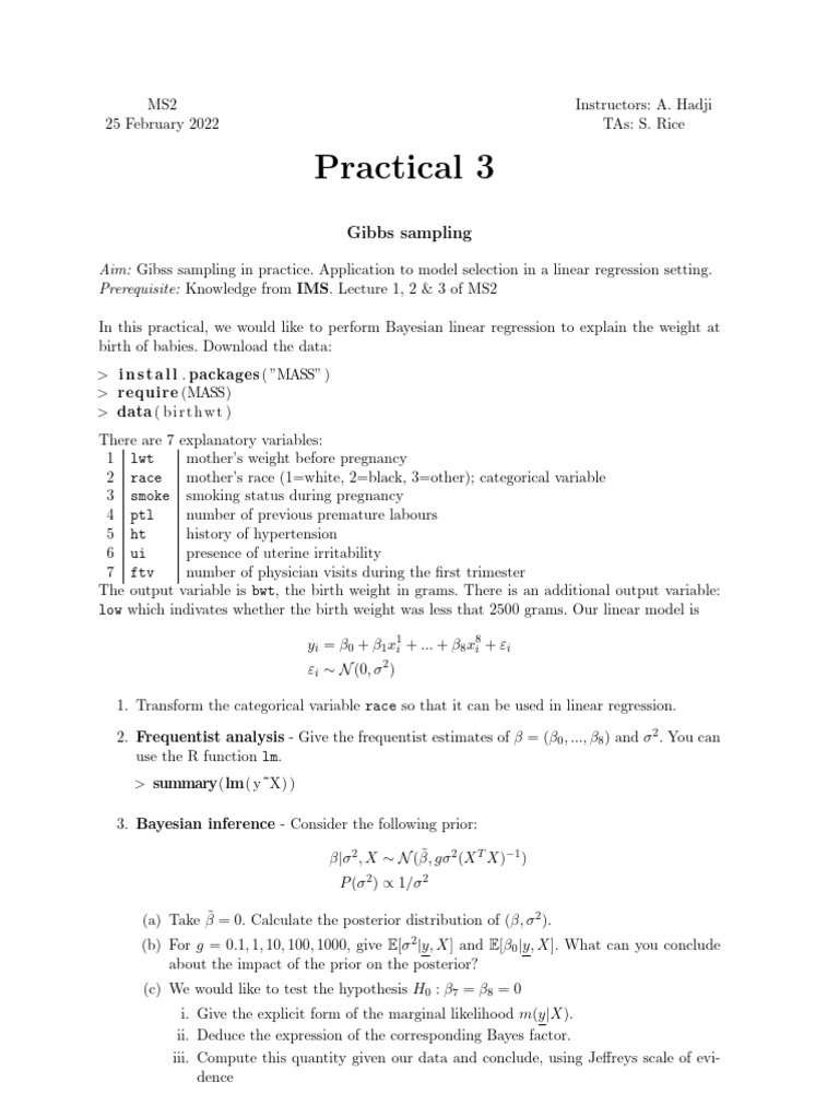 3 Practical | PDF | Regression Analysis | Statistical Theory