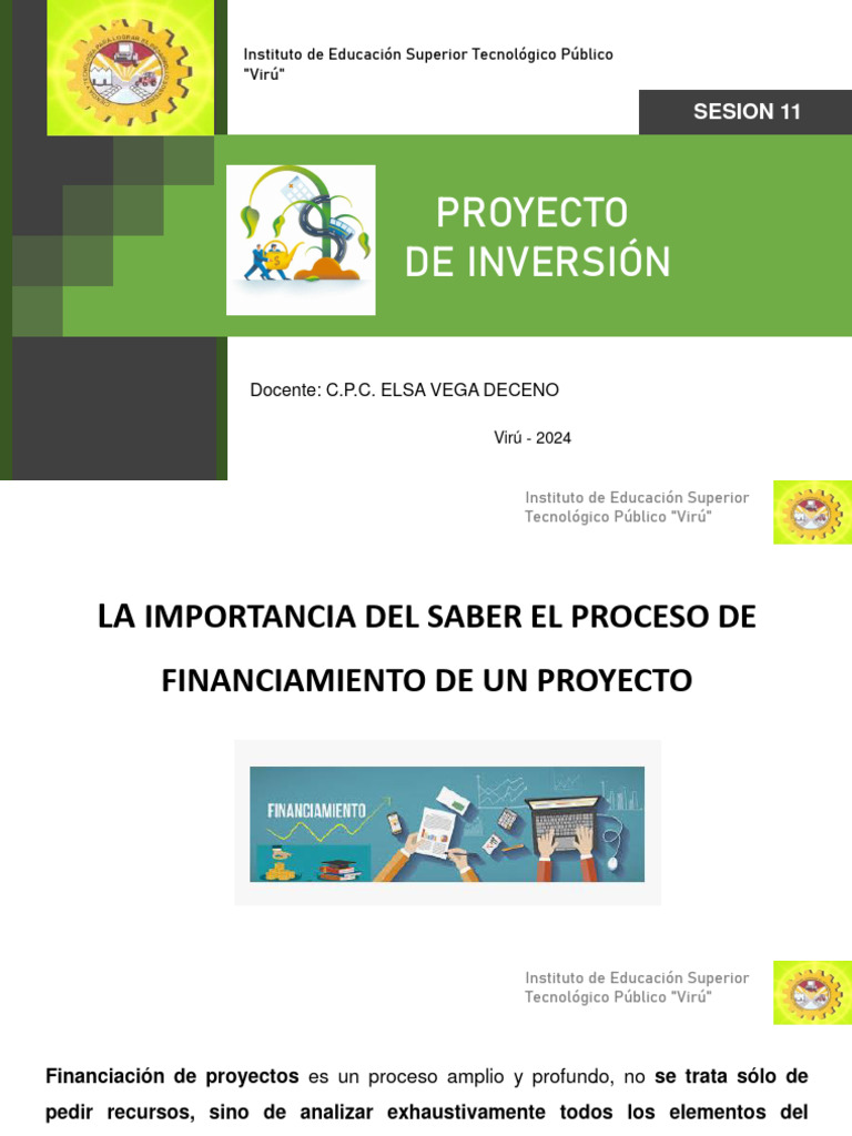 Pi - s11 Principios Tecnicos de La Organizacion de Proyectos de Inversion | PDF | Bancos | Business
