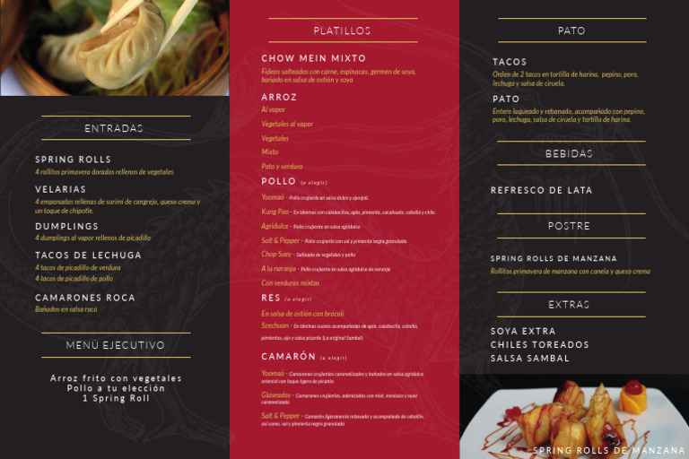 Menu | PDF | Bola de masa hervida | Salsa