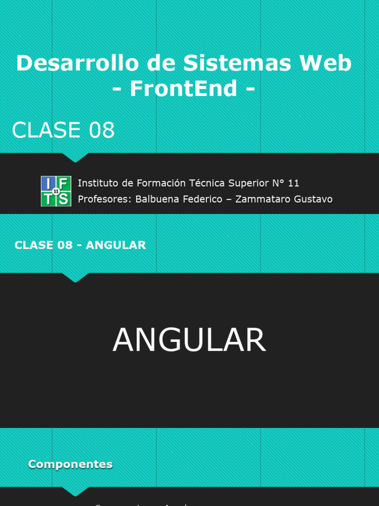 Clase 08 Angular II | PDF | Flujo de control | HTML