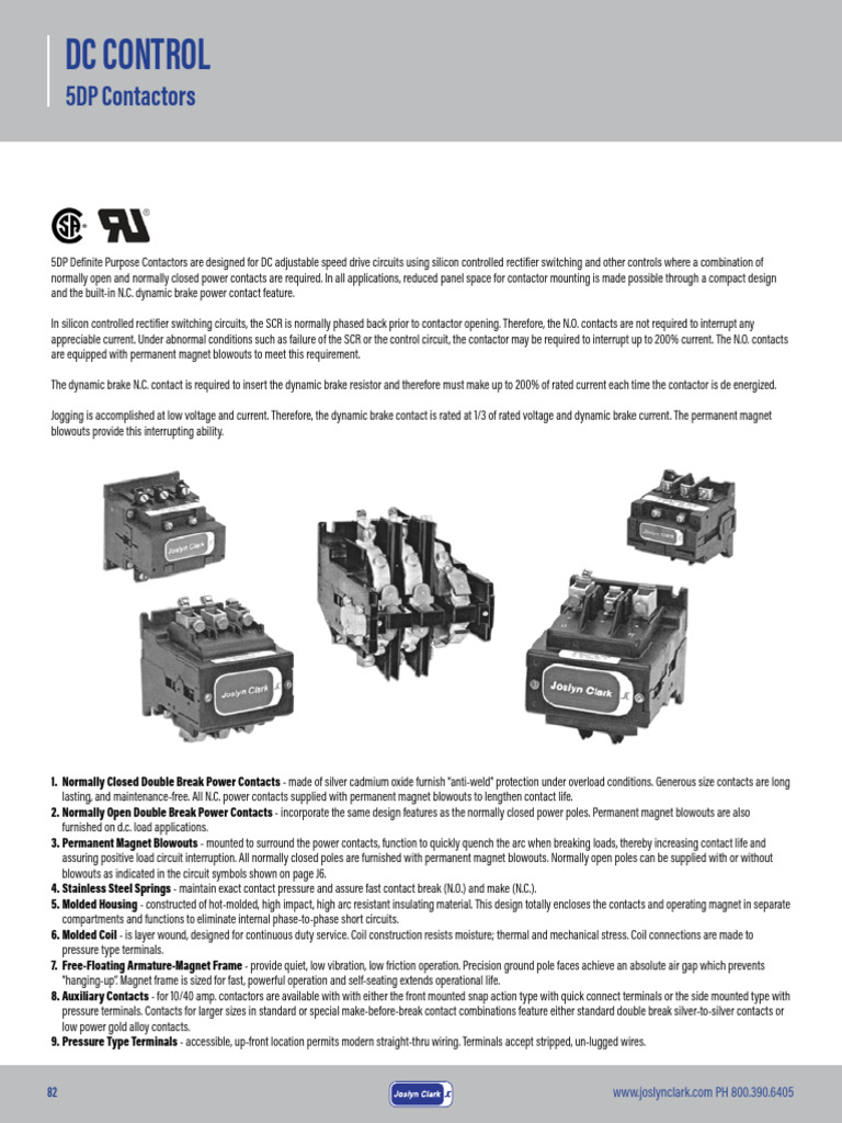 5dp-definite-purpose-contactors-data-sheet | PDF | Switch | Rectifier