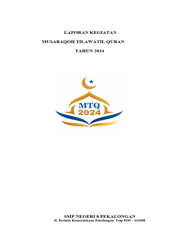 Laporan Kegiatan MTQ 2024 | PDF