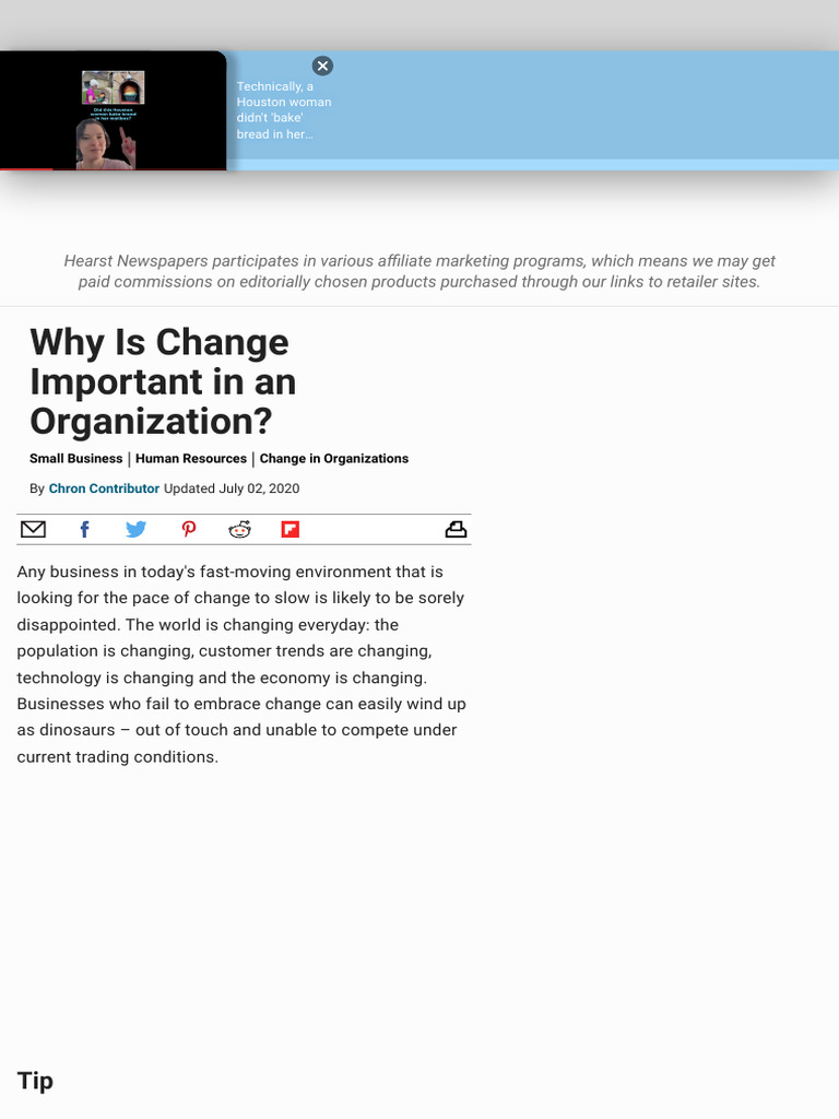 Why Is Change Important in An Organization? | PDF | Change Management ...