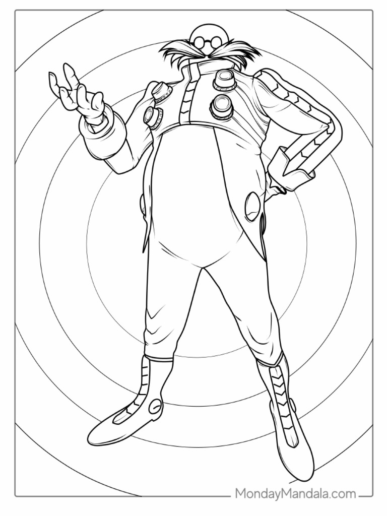 Doctor Ivo - Eggman - Robotnik Coloring Page | PDF
