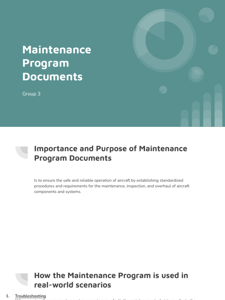 Maintenance Program Documents | PDF | Troubleshooting | Information Science