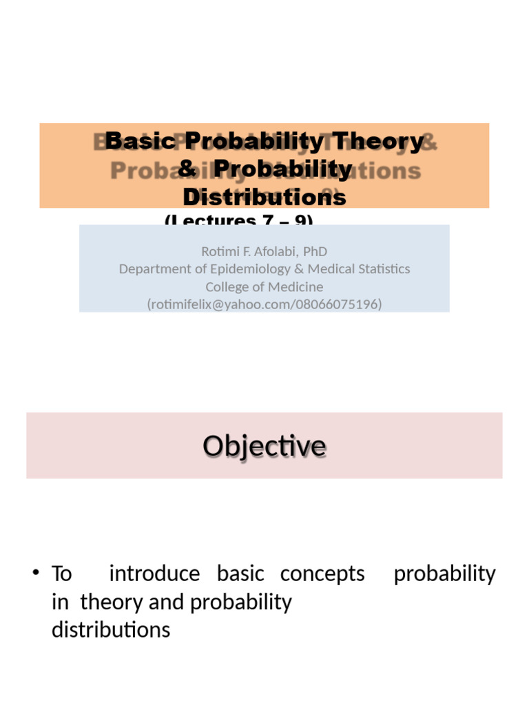 Lecture 7 9 | PDF | Probability Distribution | Probability