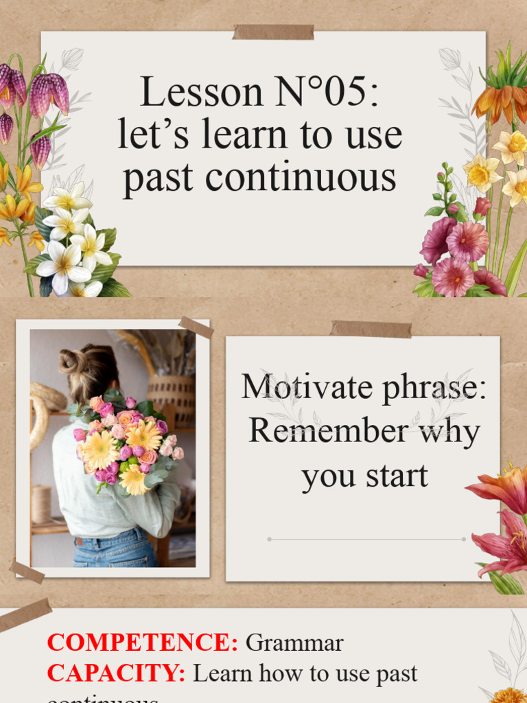 Lesson N05-Past Continuous | PDF | Verb | Subject (Grammar)