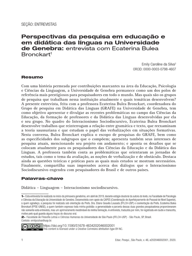 Entrevista Bulea 2020 | PDF | Aprendizado | Gramática