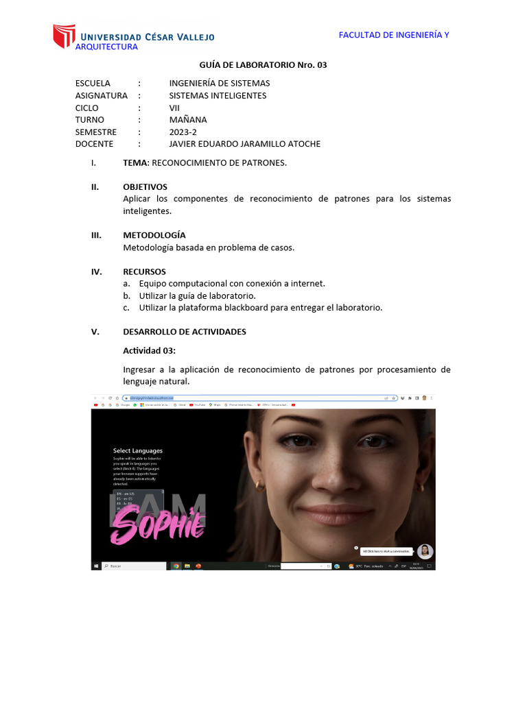 1 Guia De Laboratorio Nro 03 Si Pdf Aprendizaje Automático