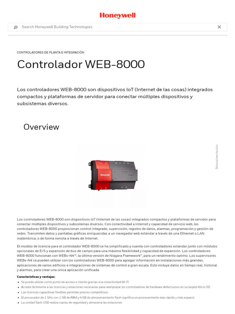 Controlador WEB-8000 | PDF | Internet de las Cosas | Hardware de la ...