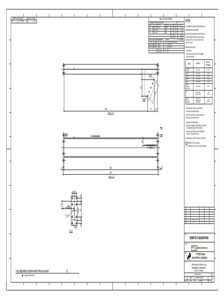 PR-001-04-G307 - GIRDER - Rev 0-Model | PDF | Industrial Processes | Steel