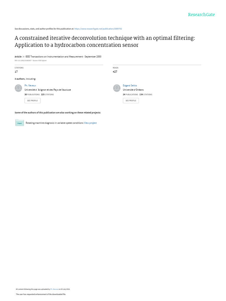IEEEIM Constraineddeconv | PDF | Mathematical Optimization | Filter (Signal Processing)