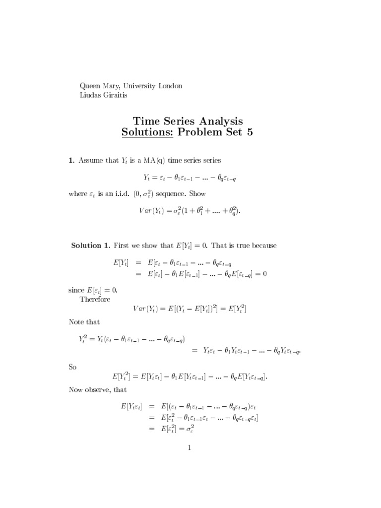 Problem Set 5 Full Solutions | PDF