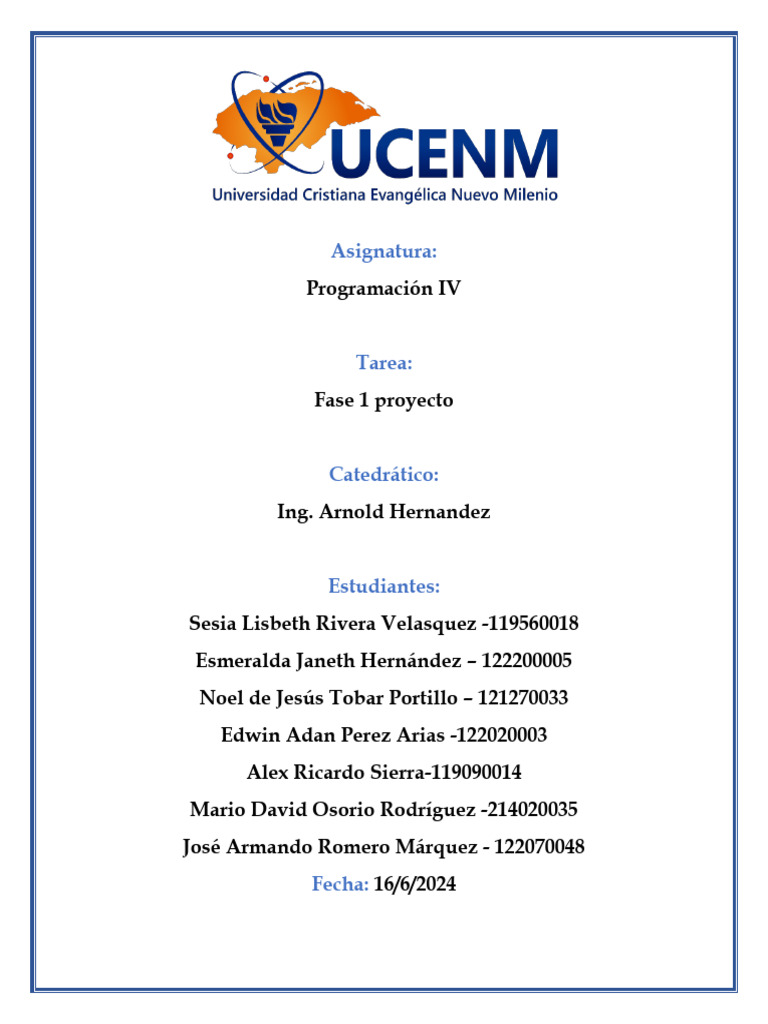 Fase1 Proyecto | PDF | Computación en la nube | Modelo – Vista – Controlador
