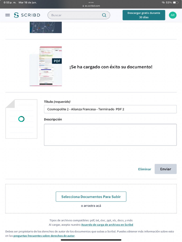 Suba Un Documento Scribd | PDF