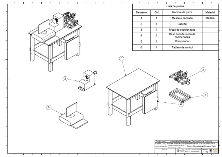 Planos Explosionados para Torno CNC | PDF