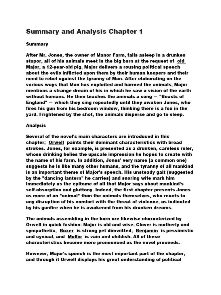 Summary and Analysis Chapter 1 | PDF