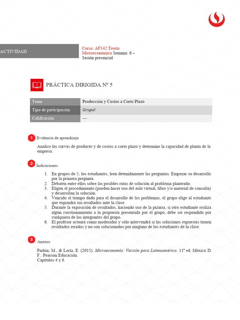 AF142 - Ficha Actividad PD5 | PDF | Mercado (economía) | Business