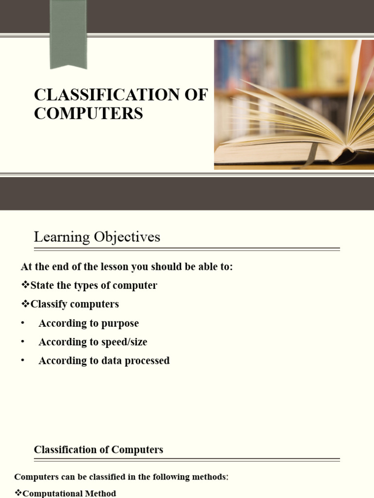 Classification of Computers | Download Free PDF | Mainframe Computer | Data