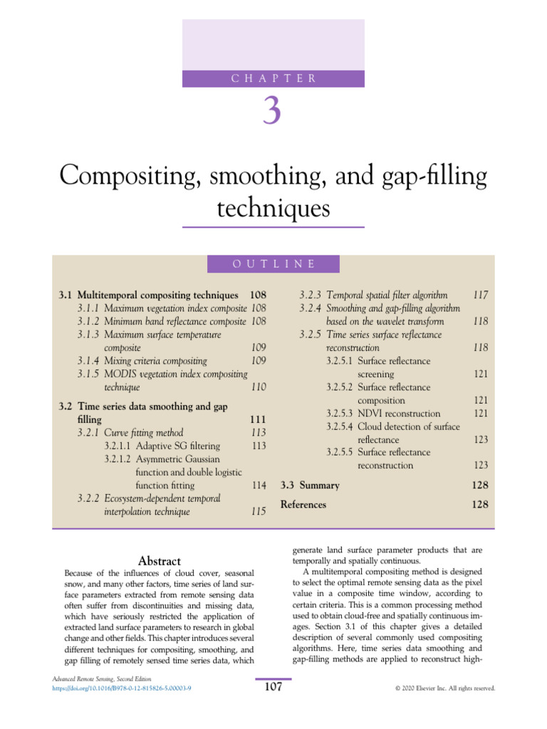 Compositing, Smoothing, and Gap-Filling Techniques | PDF | Time Series | Remote Sensing
