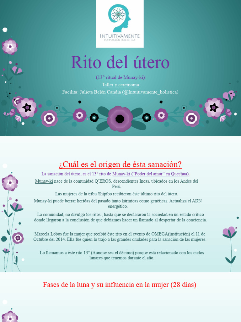 Rito Del Útero Taller | PDF | El embarazo | Luna