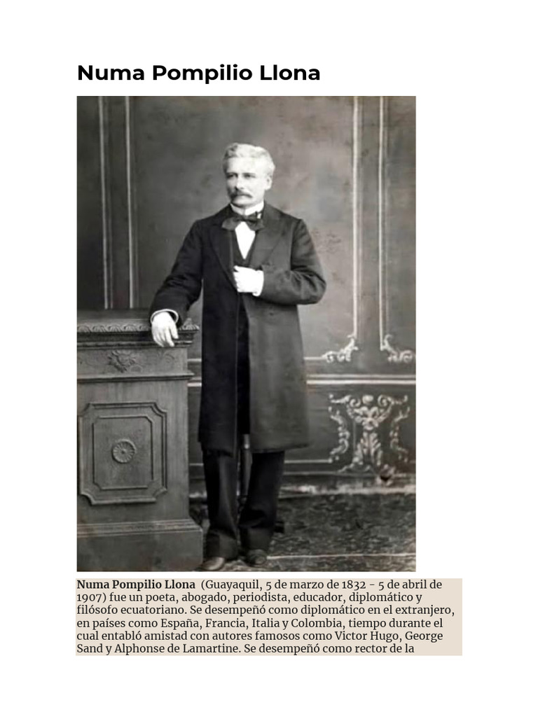 Numa Pompilio Llona 1 | PDF