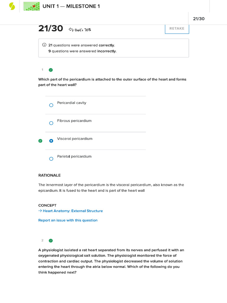 Anatomy Unit 1 Milstone 1 | PDF