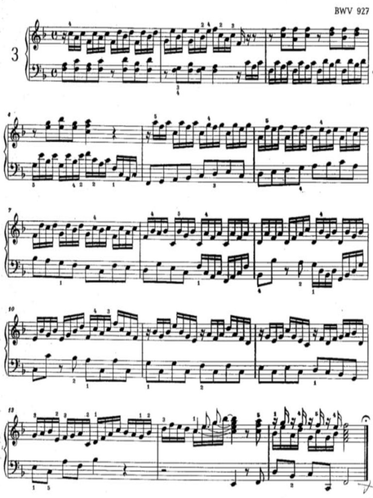 Bach BWV 927 | PDF