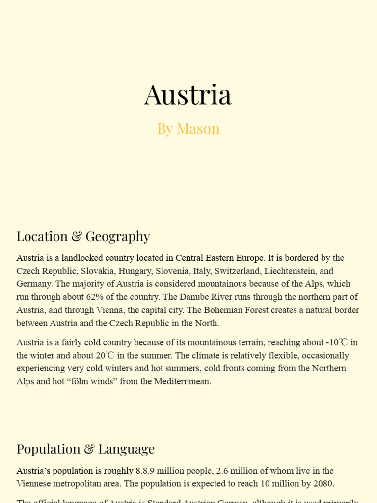 Austria | PDF | Austria | Vienna