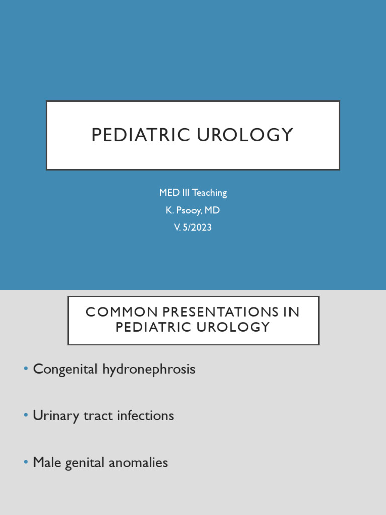 Pediatric Urology 2 | PDF | Urinary Tract Infection | Urology