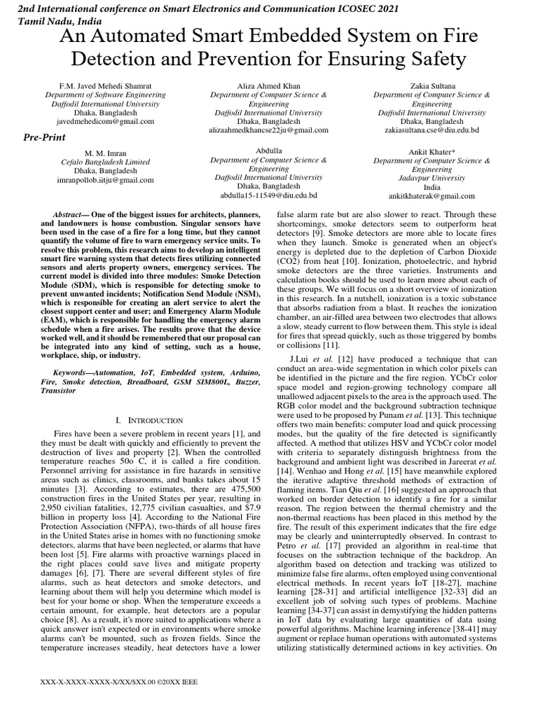An Automated Smart Embedded System On Fi | PDF | Internet Of Things ...