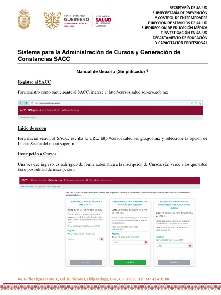 MANUAL SACC SIMPLIFICADO | PDF | Software | Red mundial