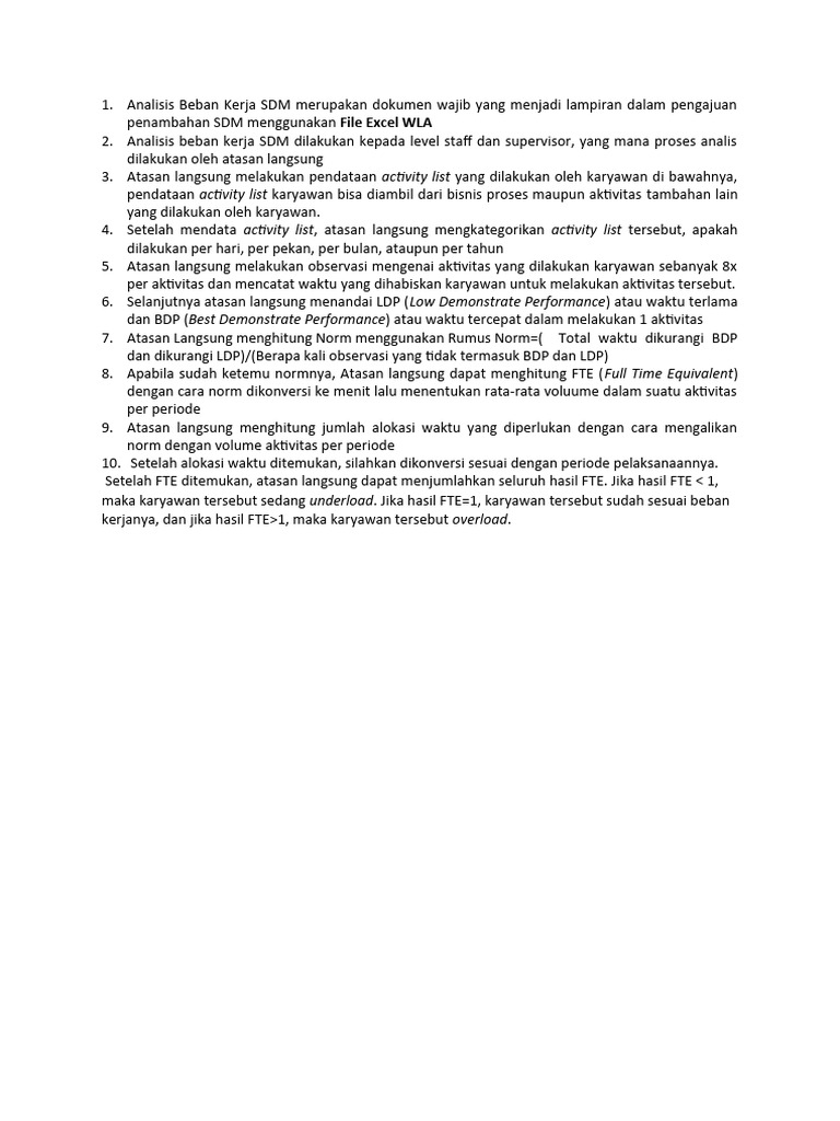 Tutorial Menghitung WLA | PDF