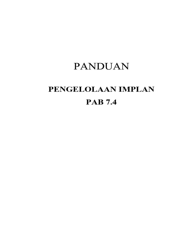 Panduan Pengelolaan Inflant Baru | PDF