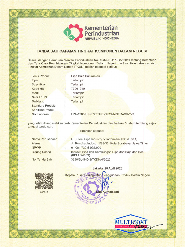 TKDN Gip Spindo | PDF