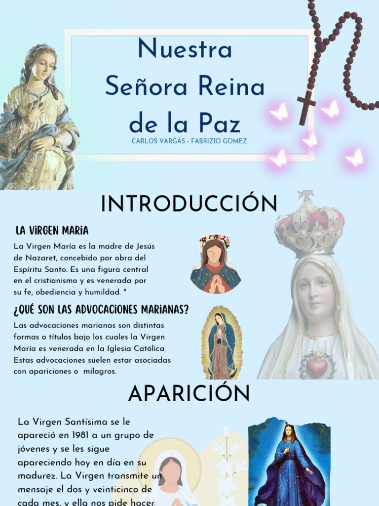 Nuestra Señora Reina de La Paz | PDF | María, madre de Jesús | Milagro