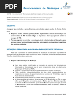 Modelo de GMUD: Estrutura e Aprovações | PDF