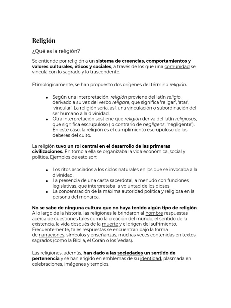 Definición y Tipos de Religión | PDF | Dios | Monoteísmo