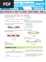 Movimiento Rectilineo Uniforme Variado para Tercer Grado de Secundaria | PDF | Velocidad | Mecánica