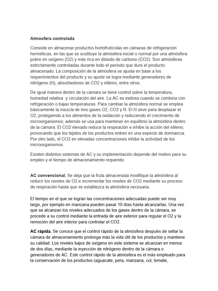 Atmosfera Controlada | PDF | Dióxido de carbono | Atmósfera