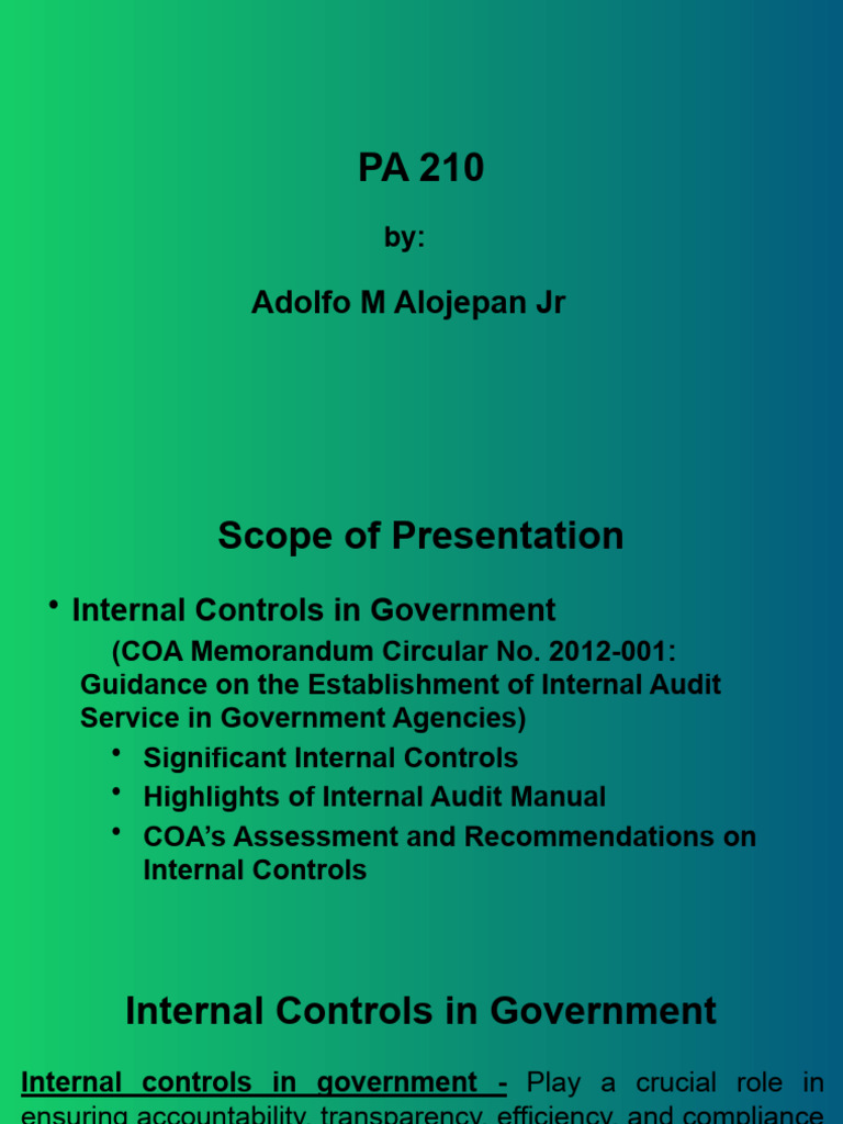 Essential Internal Controls in Government | PDF | Internal Control ...