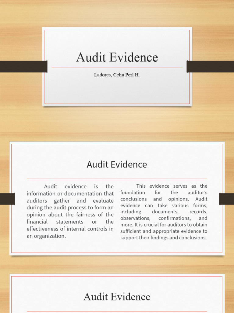 Audit Evidence | Download Free PDF | Audit | Internal Control